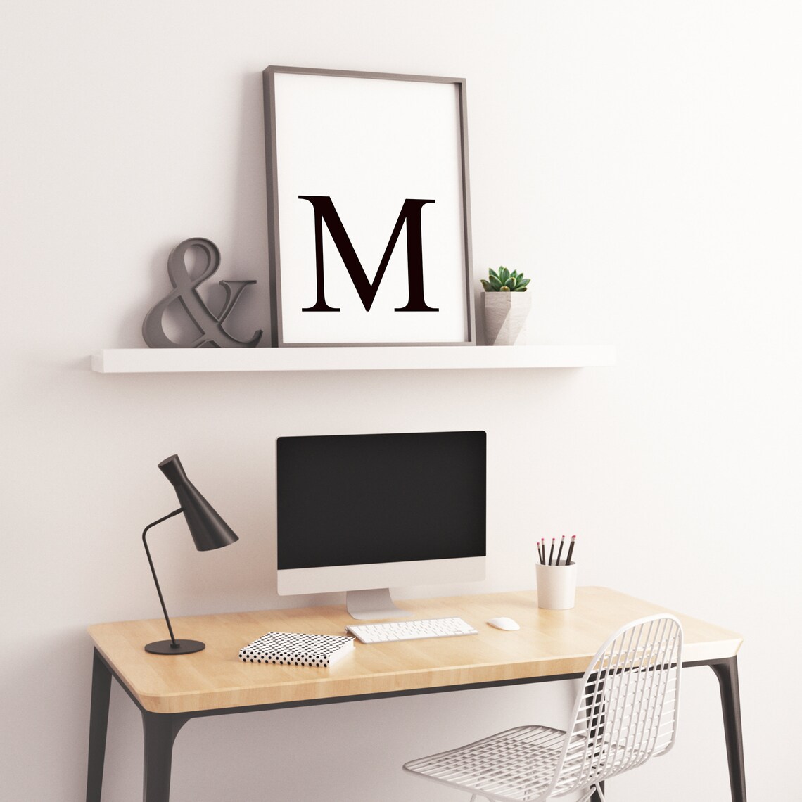 Letter M Poster Typography Poster Inspirational | Etsy