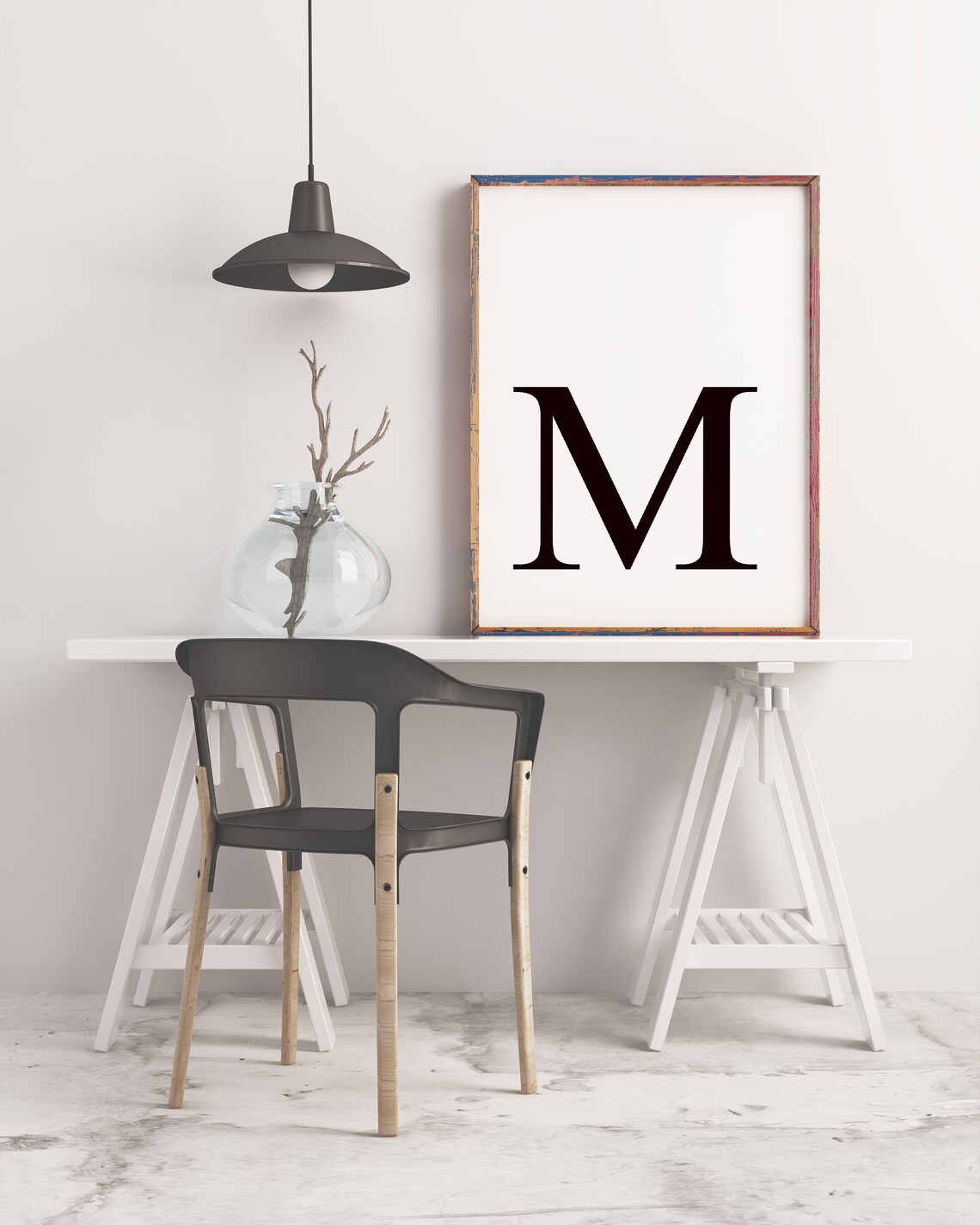 Letter M Poster Typography Poster Inspirational | Etsy