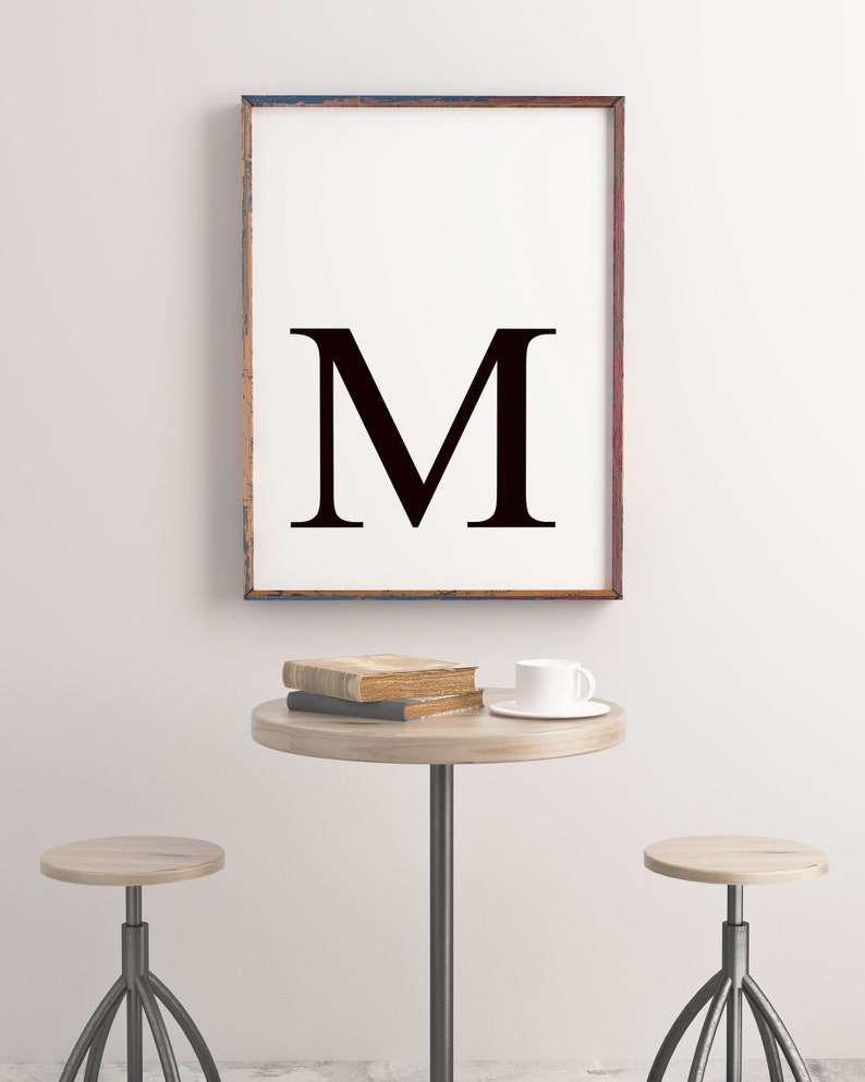 Letter M Poster Typography Poster Inspirational | Etsy