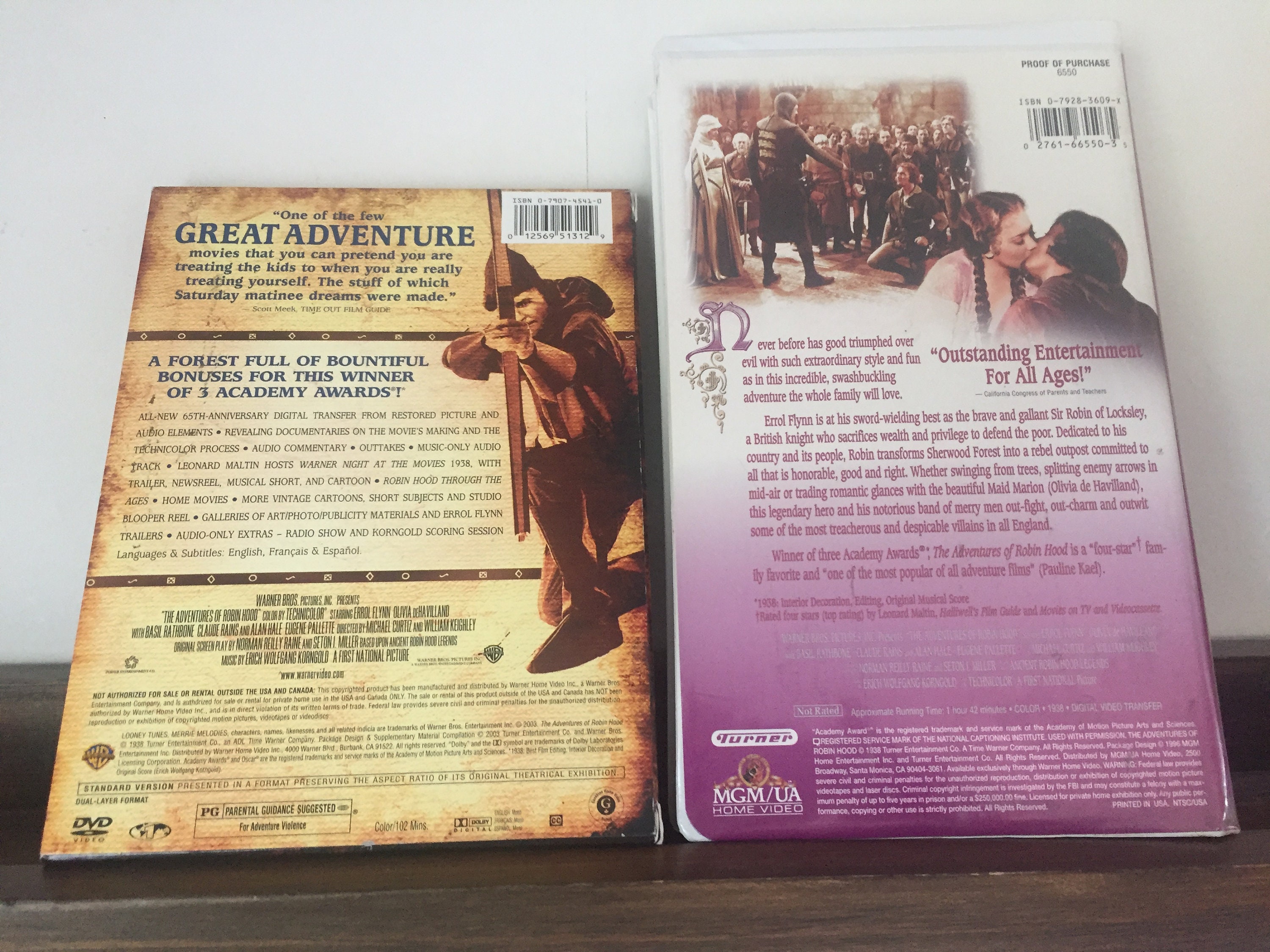 A Wall Display of MGM/UA Home Video in Color 1938 Movie Adventures of ...