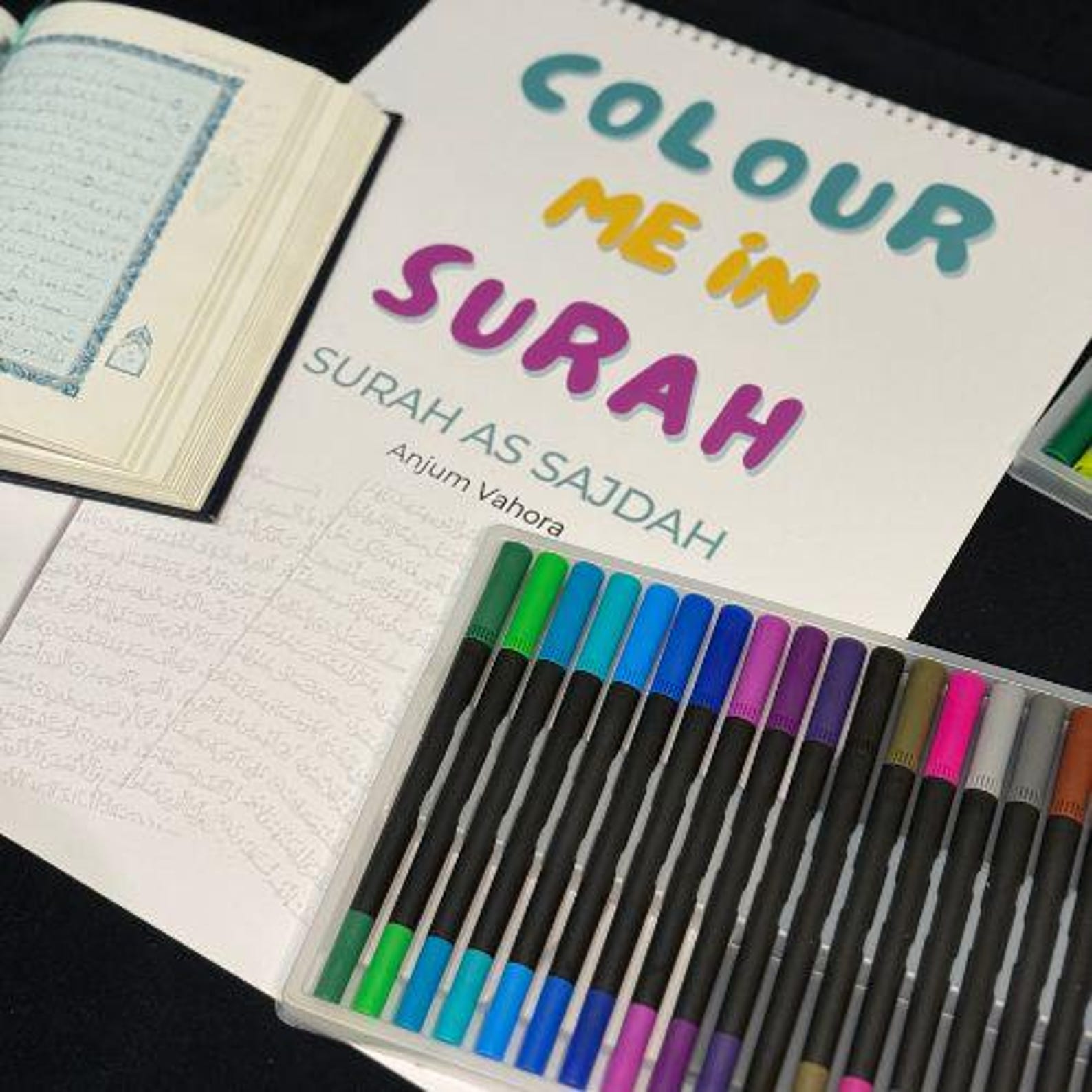 A3 Surah As-sajdah Quran Coloring Book – Islamic Calligraphy Tracing ...