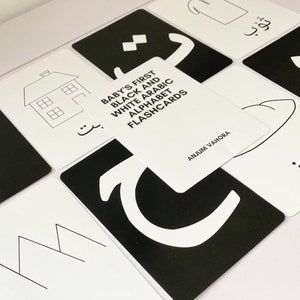 Arabic Alphabet | Newborn Baby Sensory | Black and White Monochrome ...