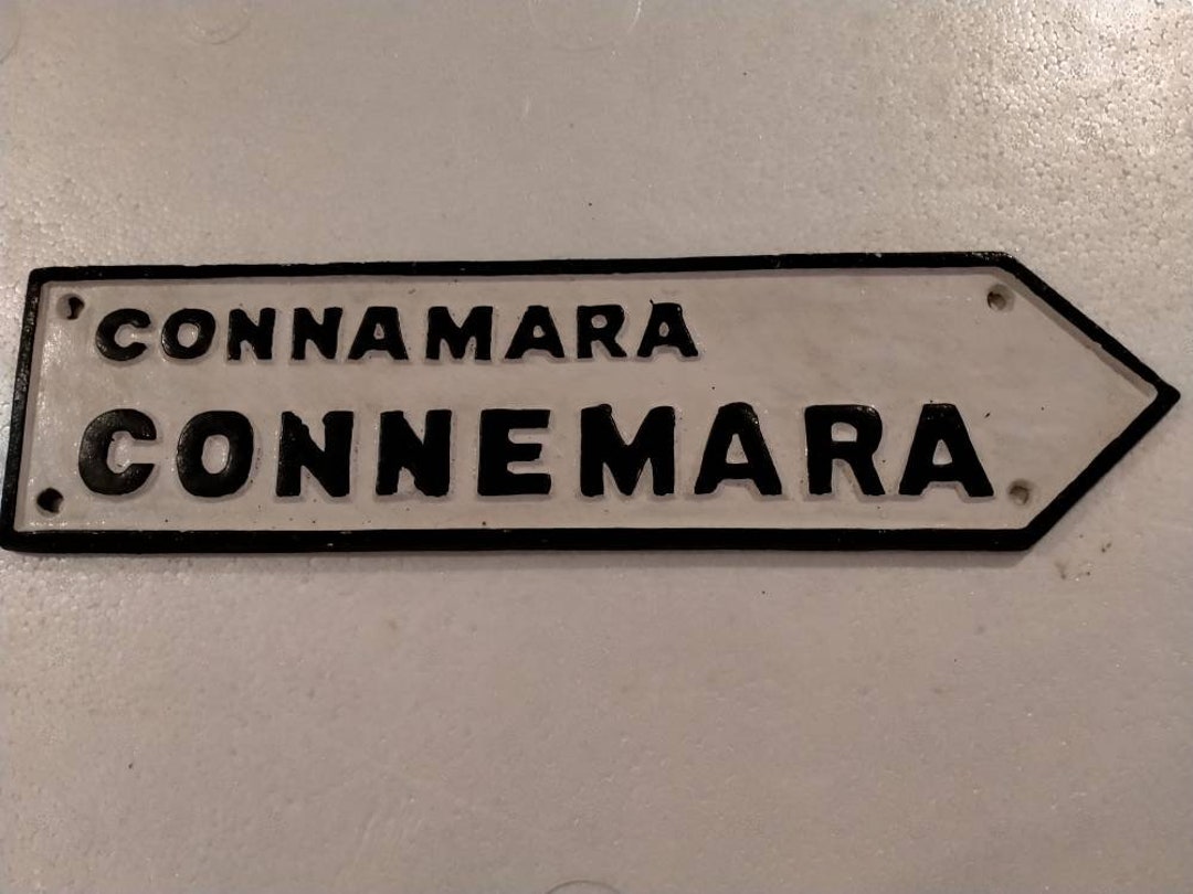 Connemara Vintage Style Cast Iron Road Sign - Etsy