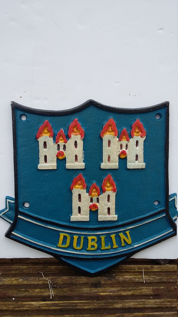 Double sided cast iron Dublin road signcollectable irish signinterior ...