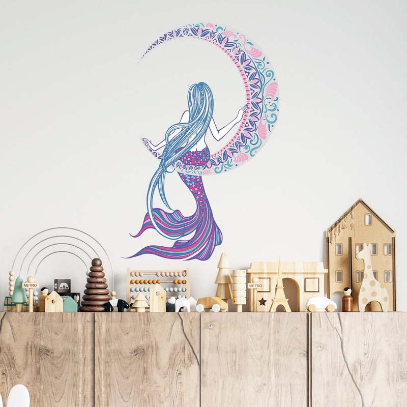 Mermaid Wall Decals - Etsy