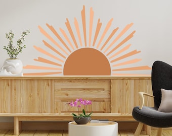 Half Sun Wall Decal - Etsy