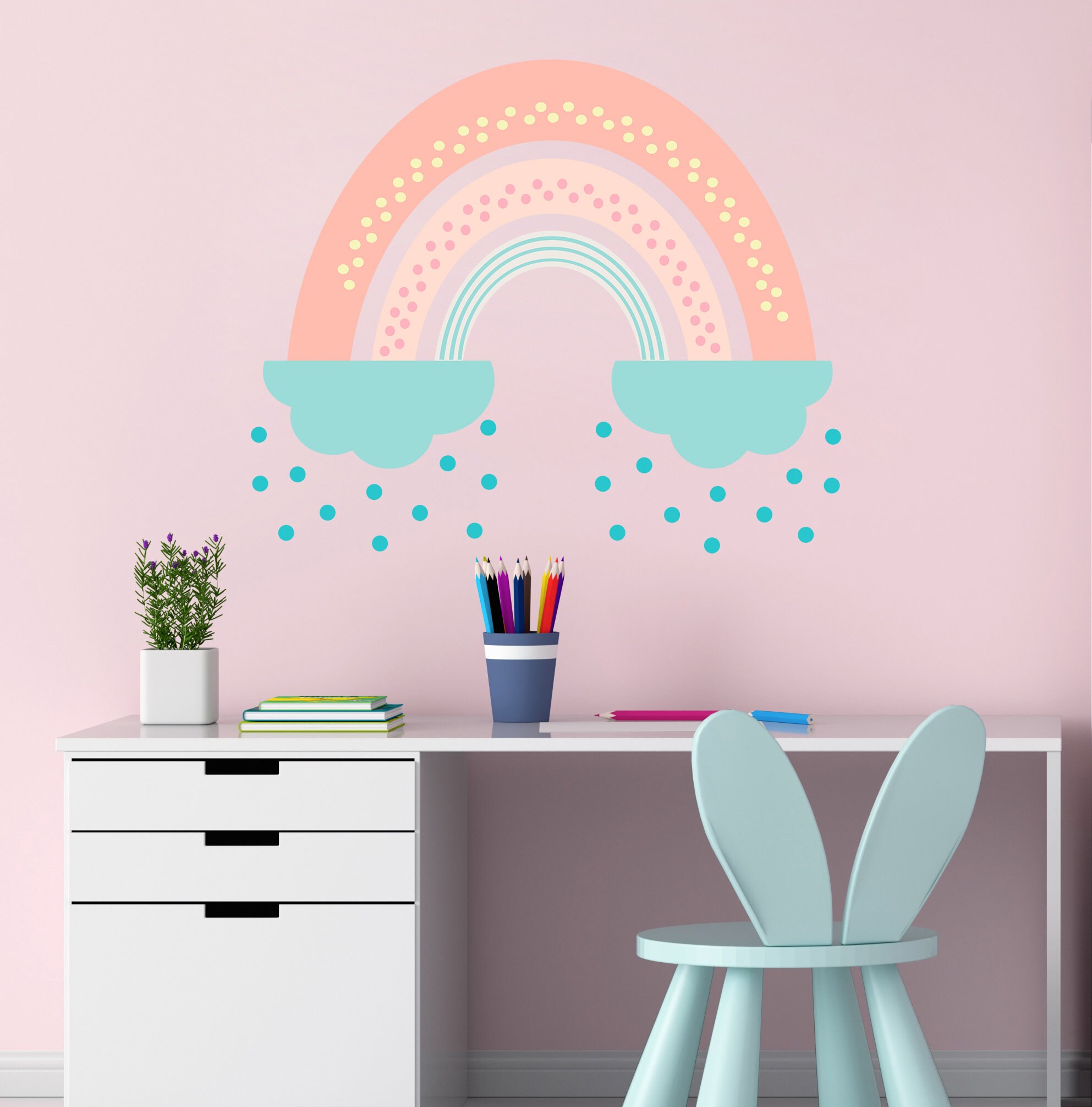 Pastell Regenbogen Wand Aufkleber Kindergarten | Etsy Pastell Regenbogen Wand Aufkleber Kindergarten | Etsy