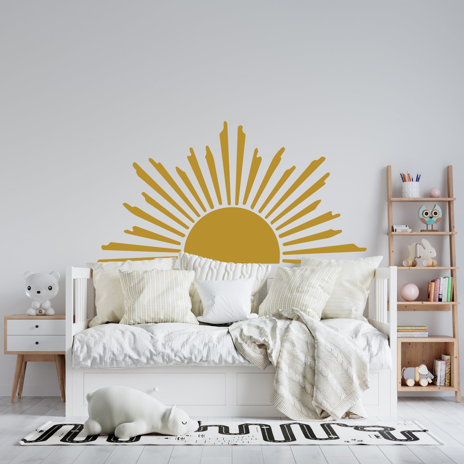 Sun Wall Decals Neutral for Kids Nursery Sunshine Wall Art - Etsy