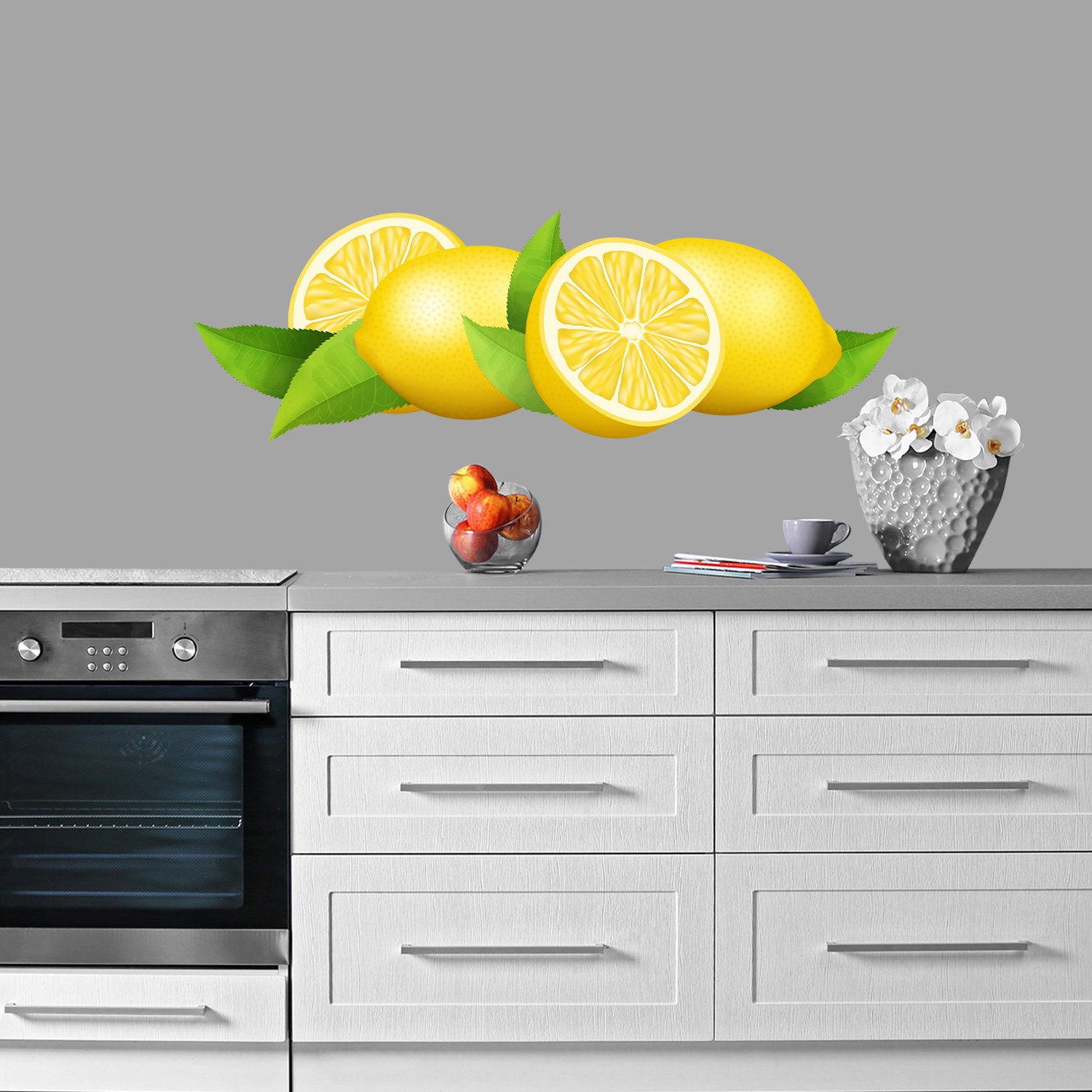 Citrus Wall Decal Lemon Wall Decor for Kitchen Fruits - Etsy