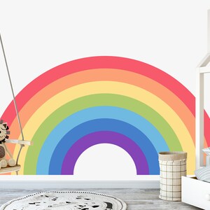 Large Rainbow Wall Decal for Playroom - Rainbow Decor Girl and Boy ...