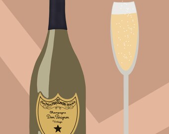 Dom Perignon - Etsy