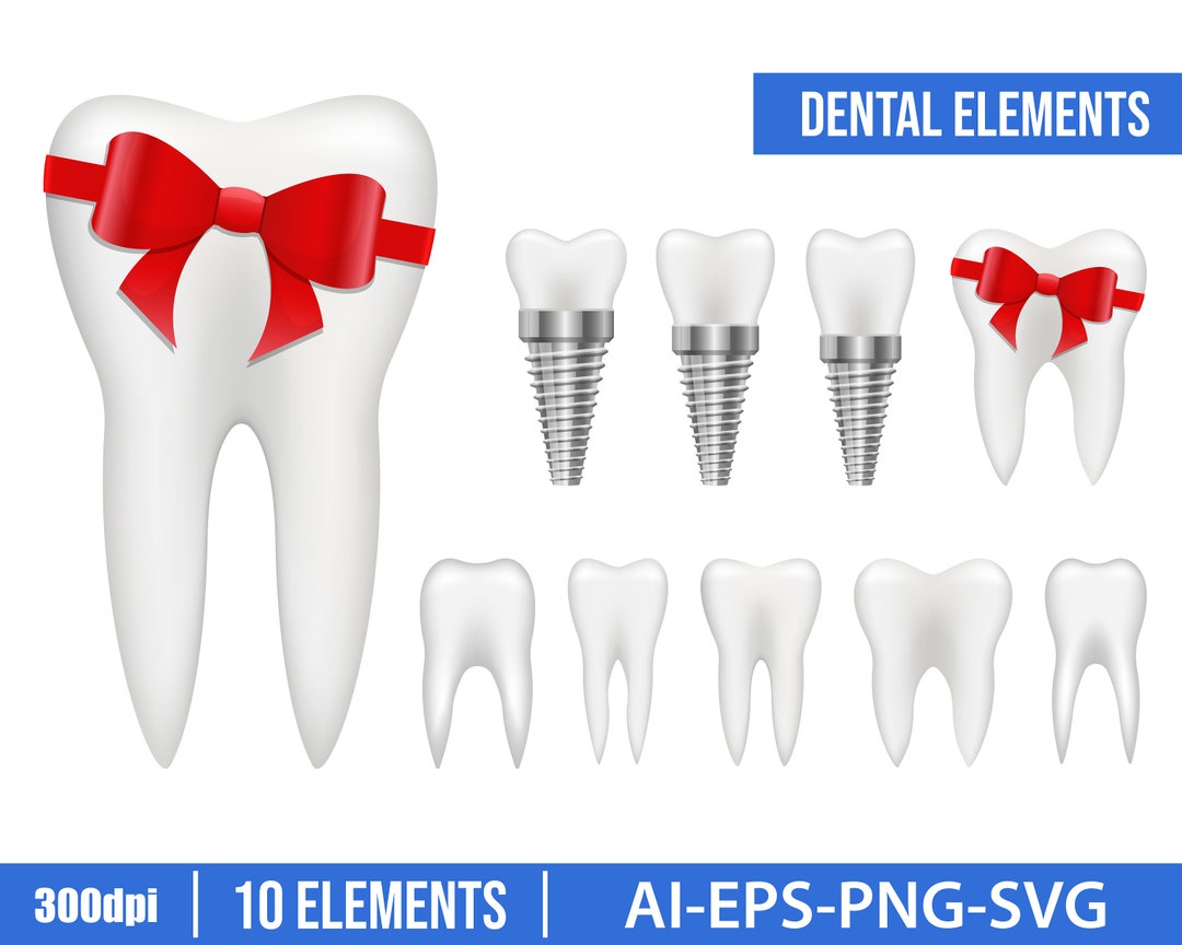 Tooth Clipart Vector Design Tooth Clipart Dental Illustrations Digital ...