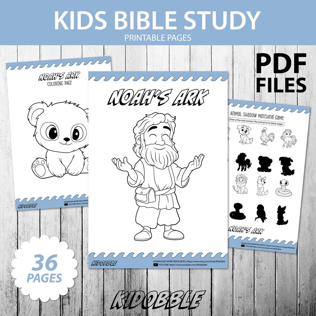 Noah's Ark Printable Kids Learning Sheets - Etsy