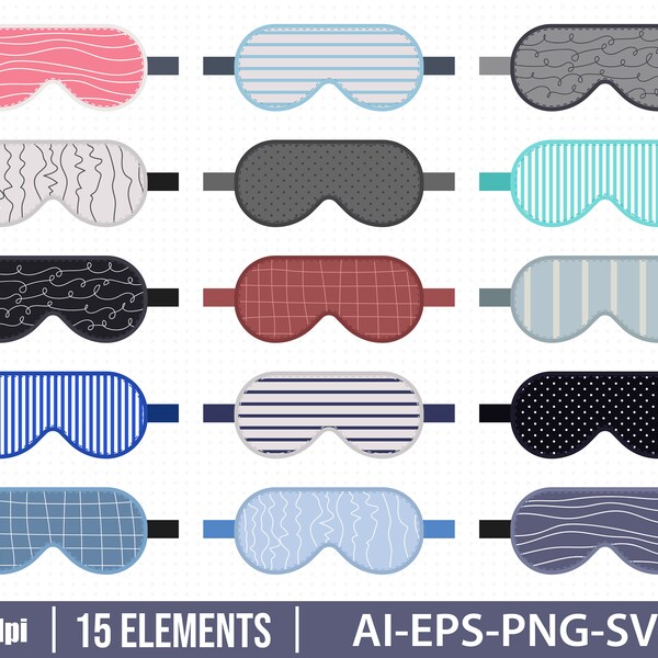 Sleep Mask Clipart - Etsy