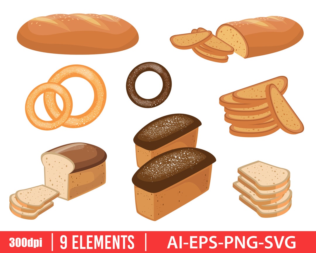 Bakery and Pastry Products Clipart Vector Design Illustration. - Etsy