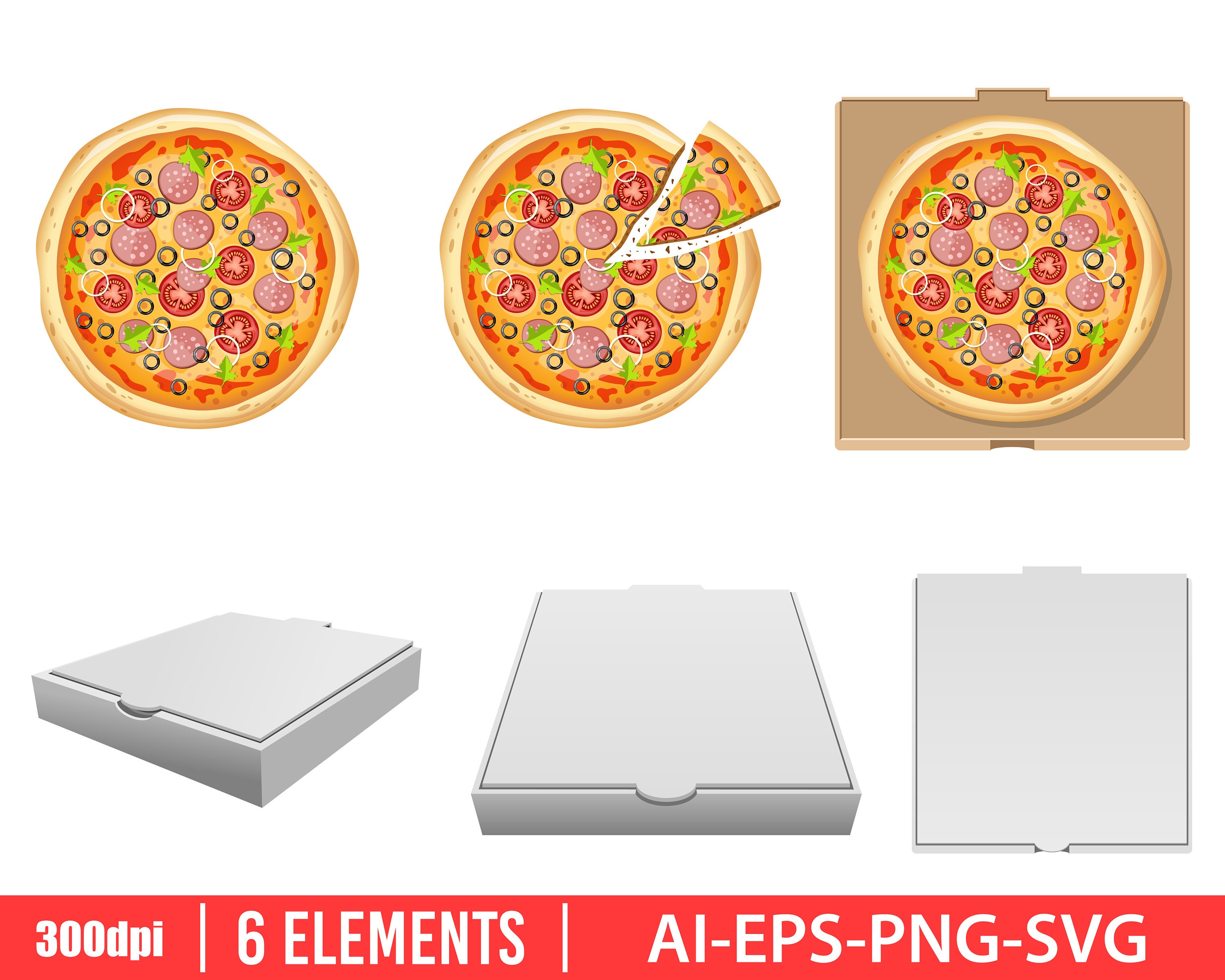 Open Pizza Box Clip Art