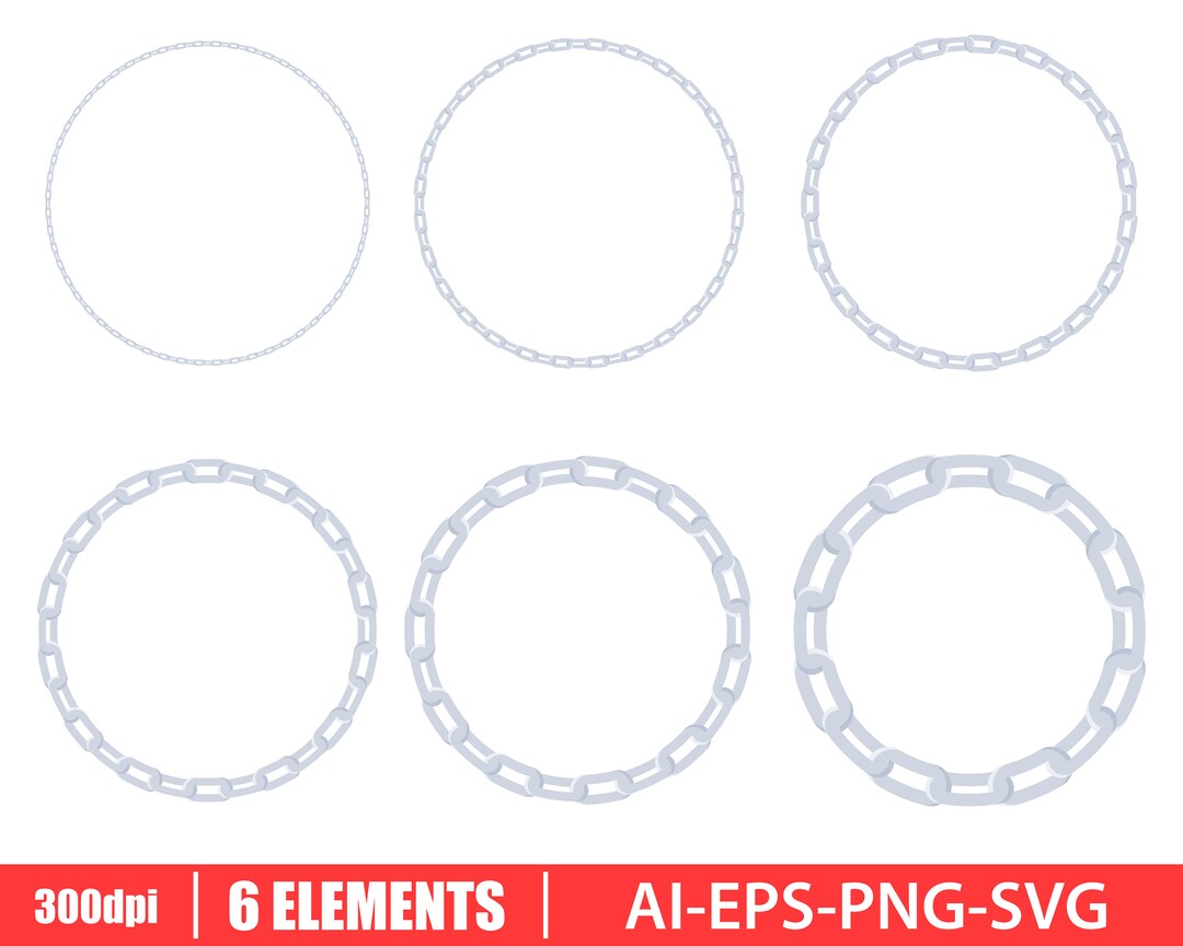 Chain Clipart Vector Design Illustration. Chain Set. Vector Clipart ...