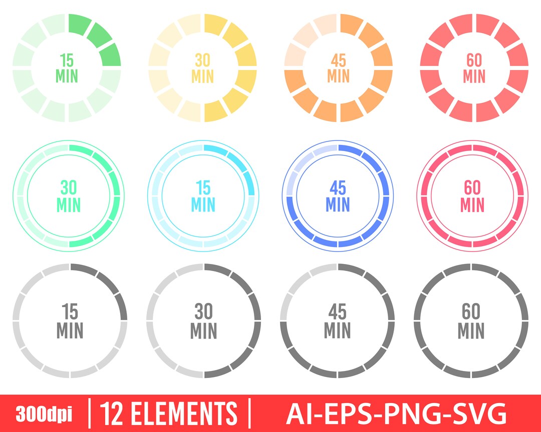 Hour Timer Clipart Vector Design Illustration Digital Clock Art Time Management Clipart Timer ...