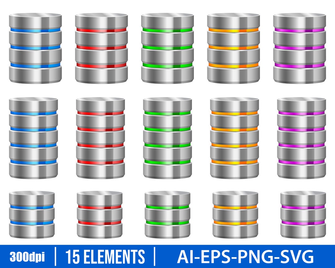 Data Server Clipart Vector Design Illustration. Data Server - Etsy