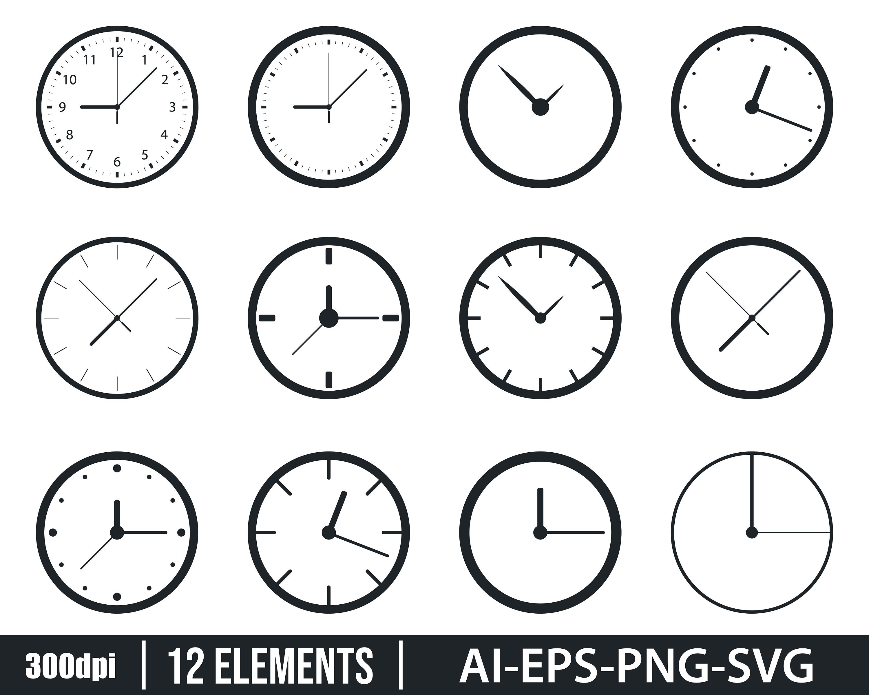 White Clock Icon Png