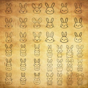 Cute Bunny 2D Flat Design Cartoon Rabbit Illustration Adorable Animal ...