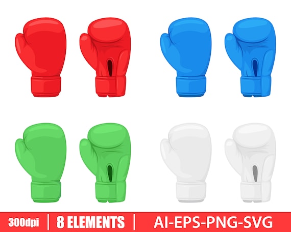 Boxing gloves clipart vector design illustration. Boxing | Etsy