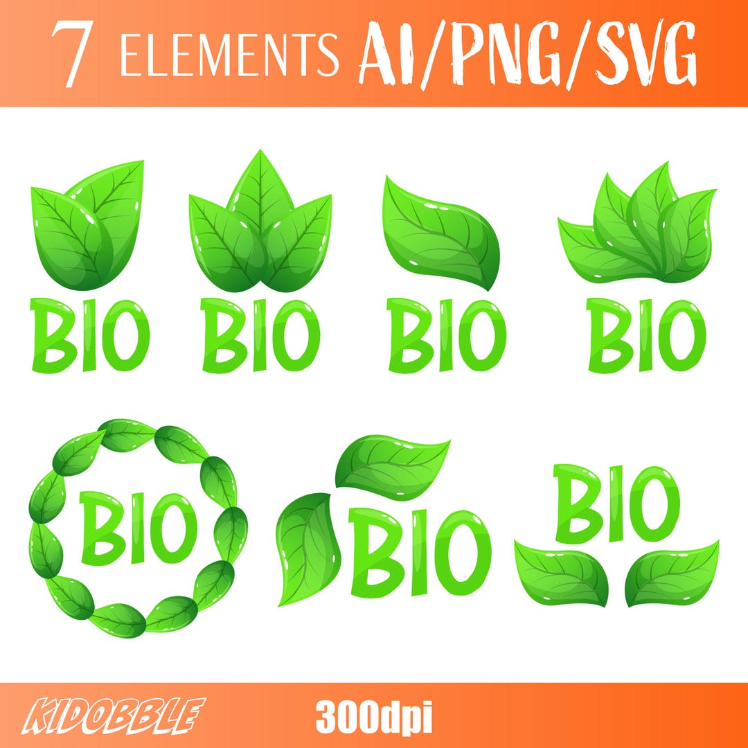 Bio Product Logo Organic Label Design Natural Branding Icon Eco ...