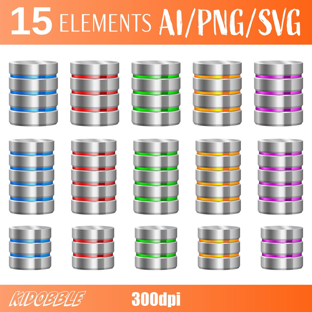 Data Server Clipart | Digital Server Graphics | Hand-drawn Tech Clipart ...