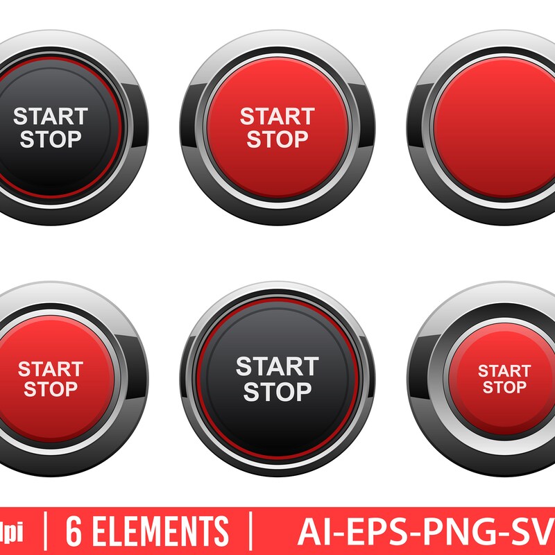 Start Button Stickers - Etsy