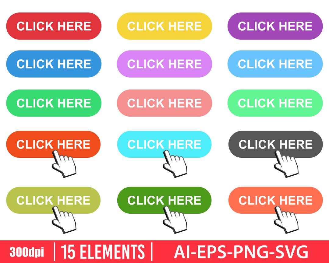 Click Here Button Clipart Vector Design Illustration. Click Here Set ... Click Here Button Clipart Vector Design Illustration. Click Here Set ...