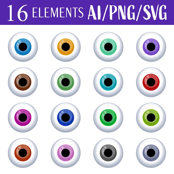 Halloween Clipart Eyeball - Etsy