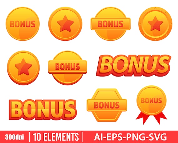 Bonus Icon Clipart Vector Design Illustration. Bonus Icon Set. | Etsy