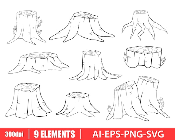 Tree Stump Illustration