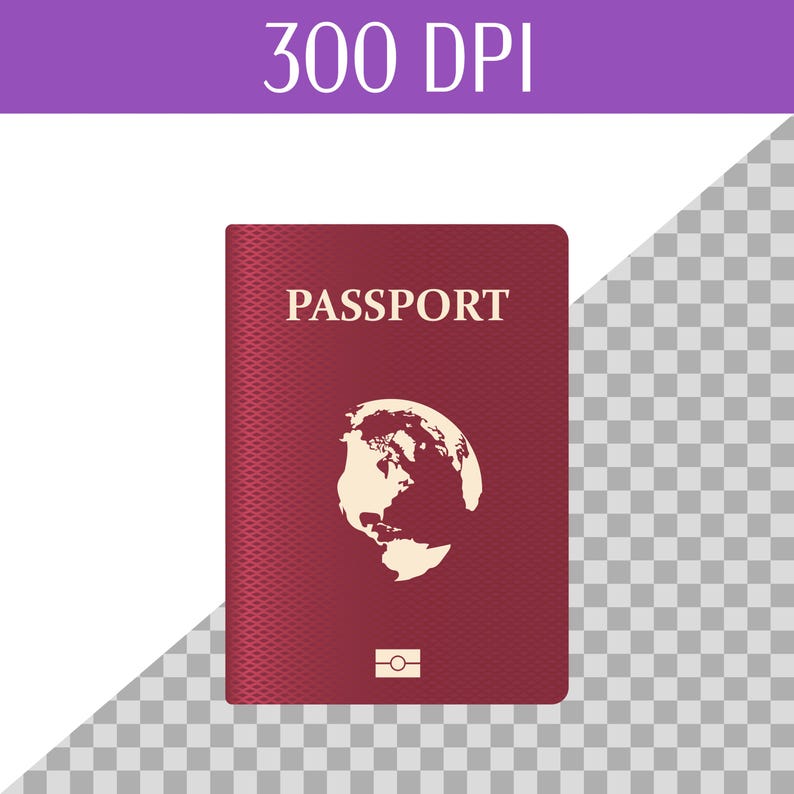 Realistic Passport Clipart Vector Digital Art Passport Graphics ...