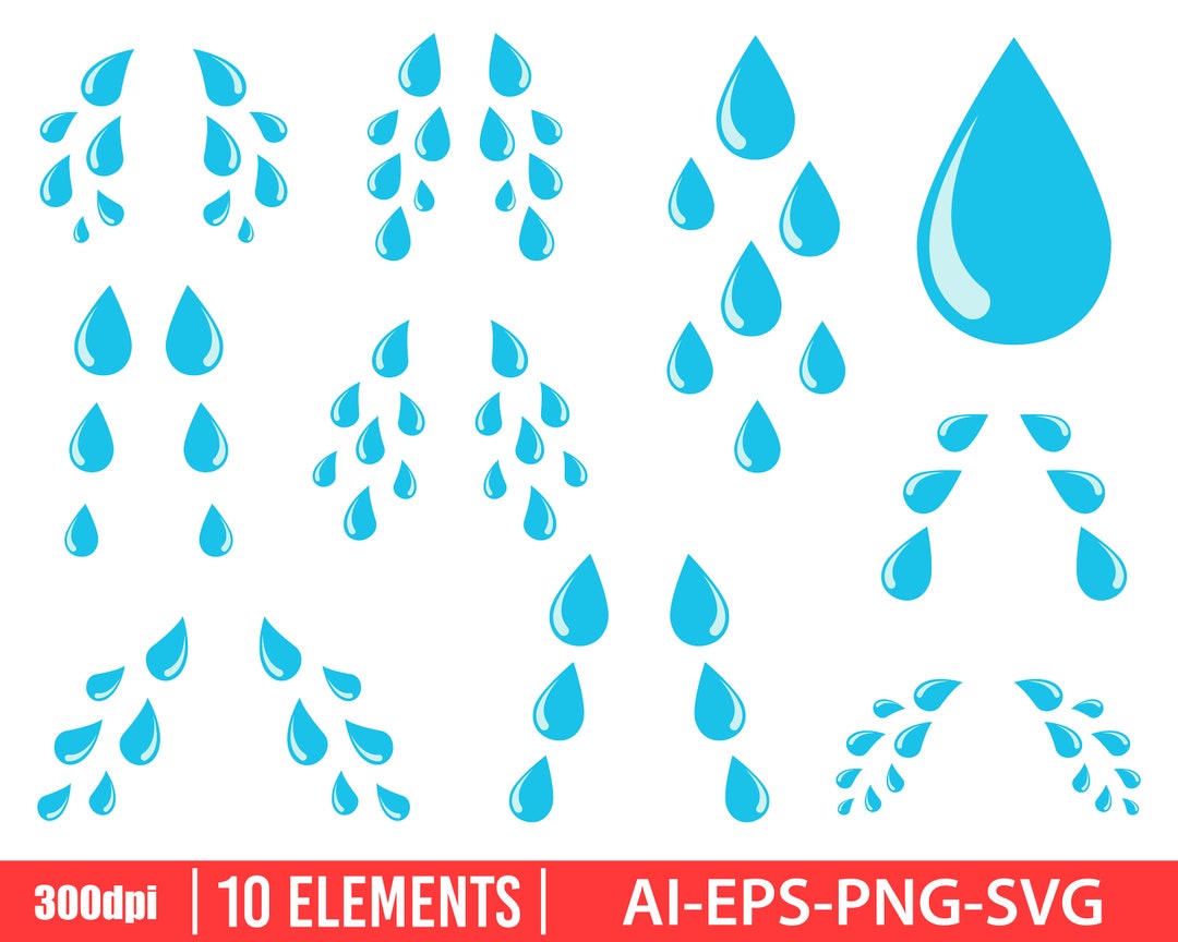 Tears Clipart Vector Design Illustration. Tears Set. Vector Clipart ...