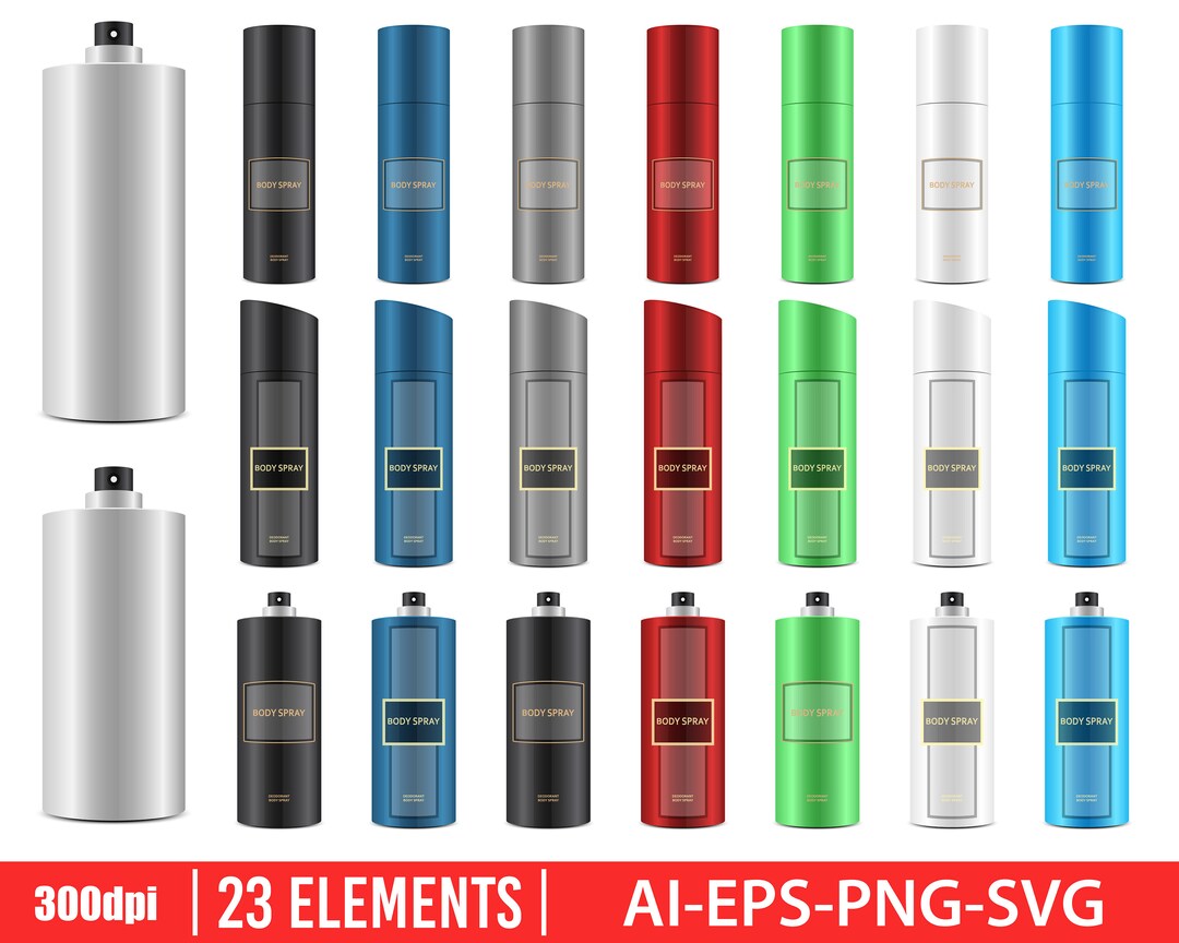 Body Spray Clipart Vector Design Illustration. Body Spray Set. - Etsy