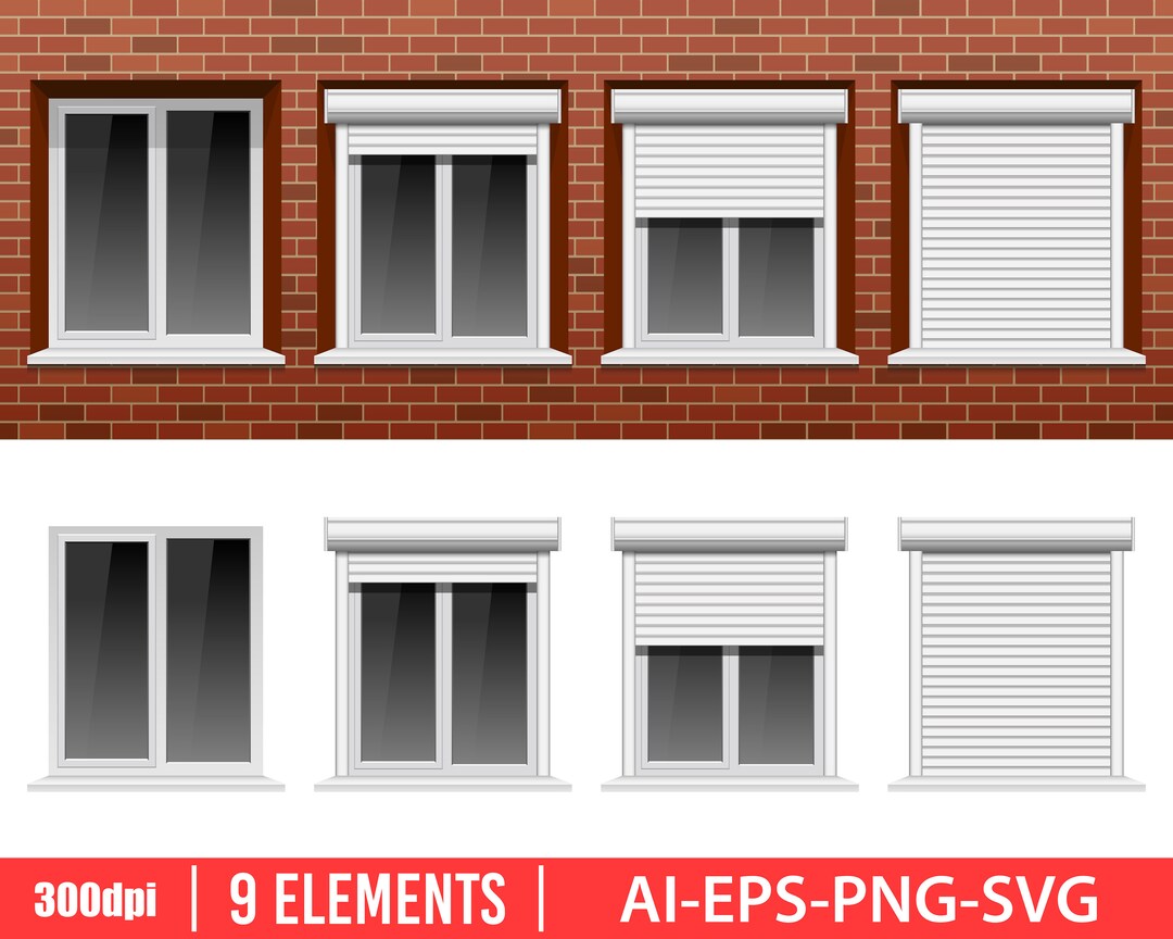 Windows Clipart Vector Design Illustration. Windows Set. Vector Clipart ...