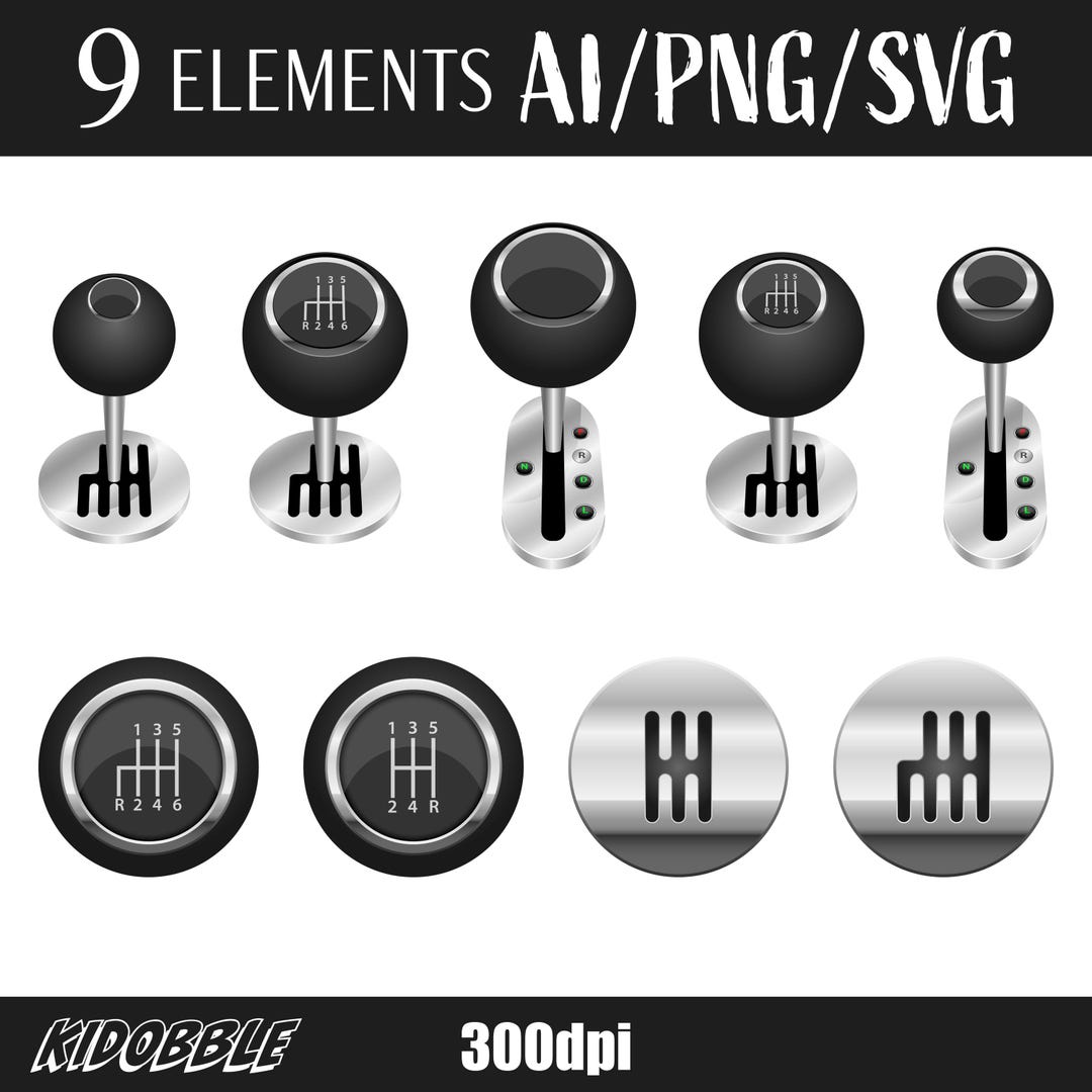 Car Shift Clipart Vector Digital Art Car Graphics Shift Knob ...