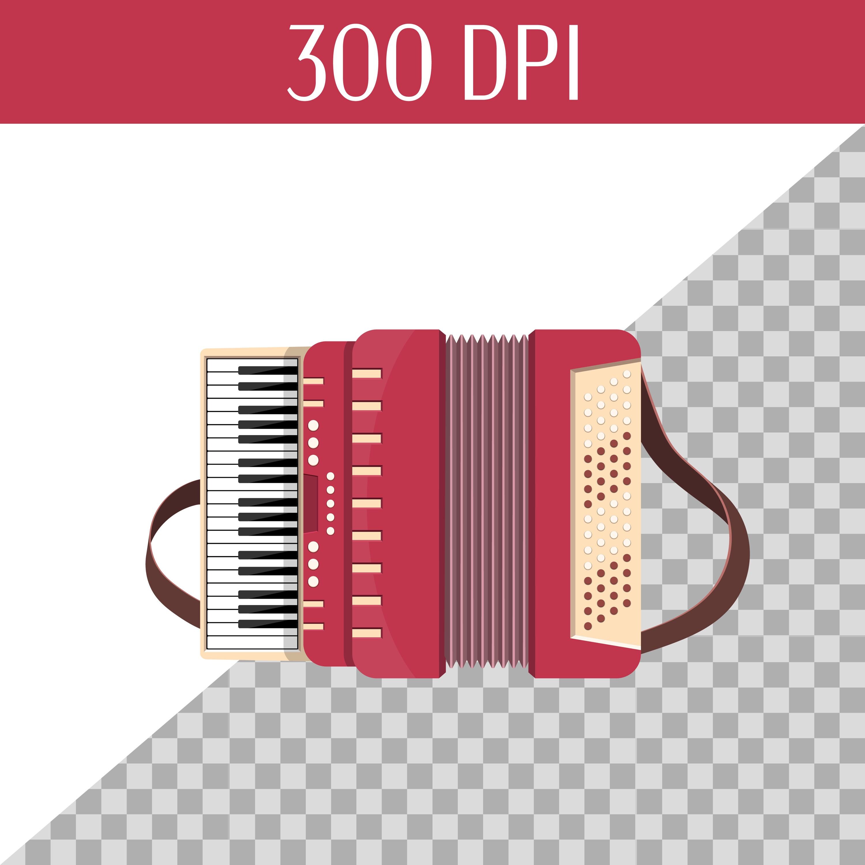 Accordion Set Musical Instrument Bellows Sound Vector Art Traditional ...