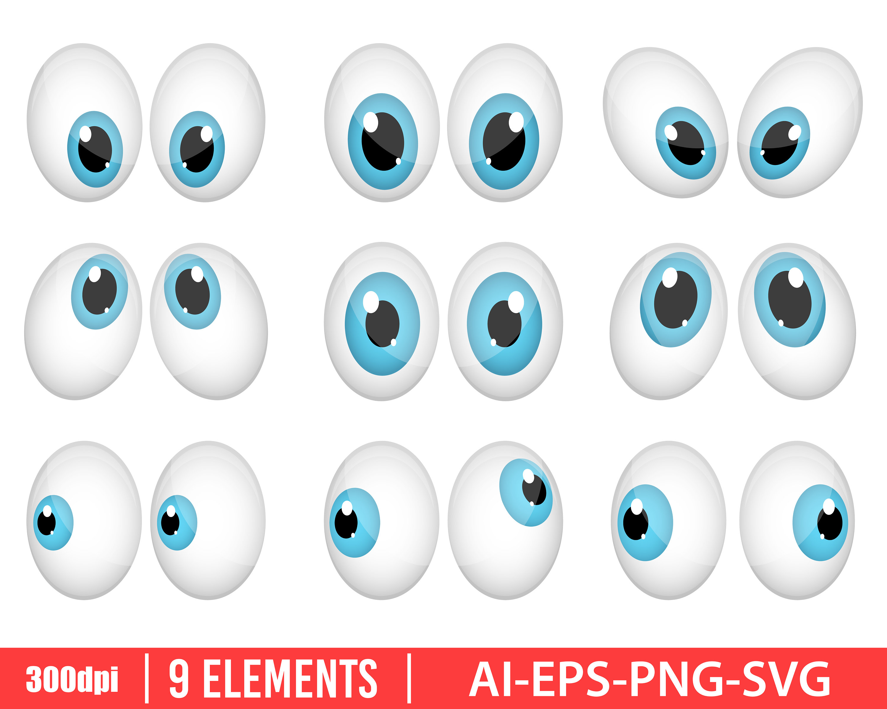 Cartoon Eyeball Clipart