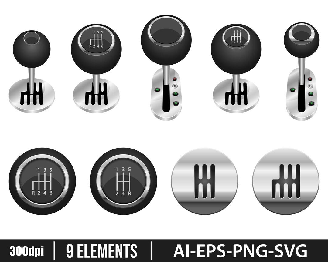 Car Shift Clipart Vector Digital Art Car Graphics Shift Knob ...