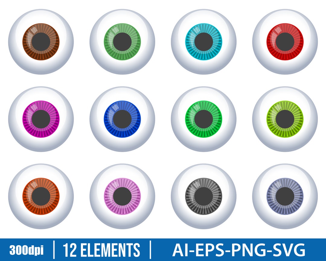 Eyeball Clipart Vector Design Illustration. Eyeball Set. Vector Clipart ...