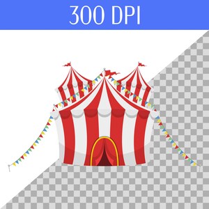 Circus Elements Carnival Theme Performance Show Vector Art Amusement ...