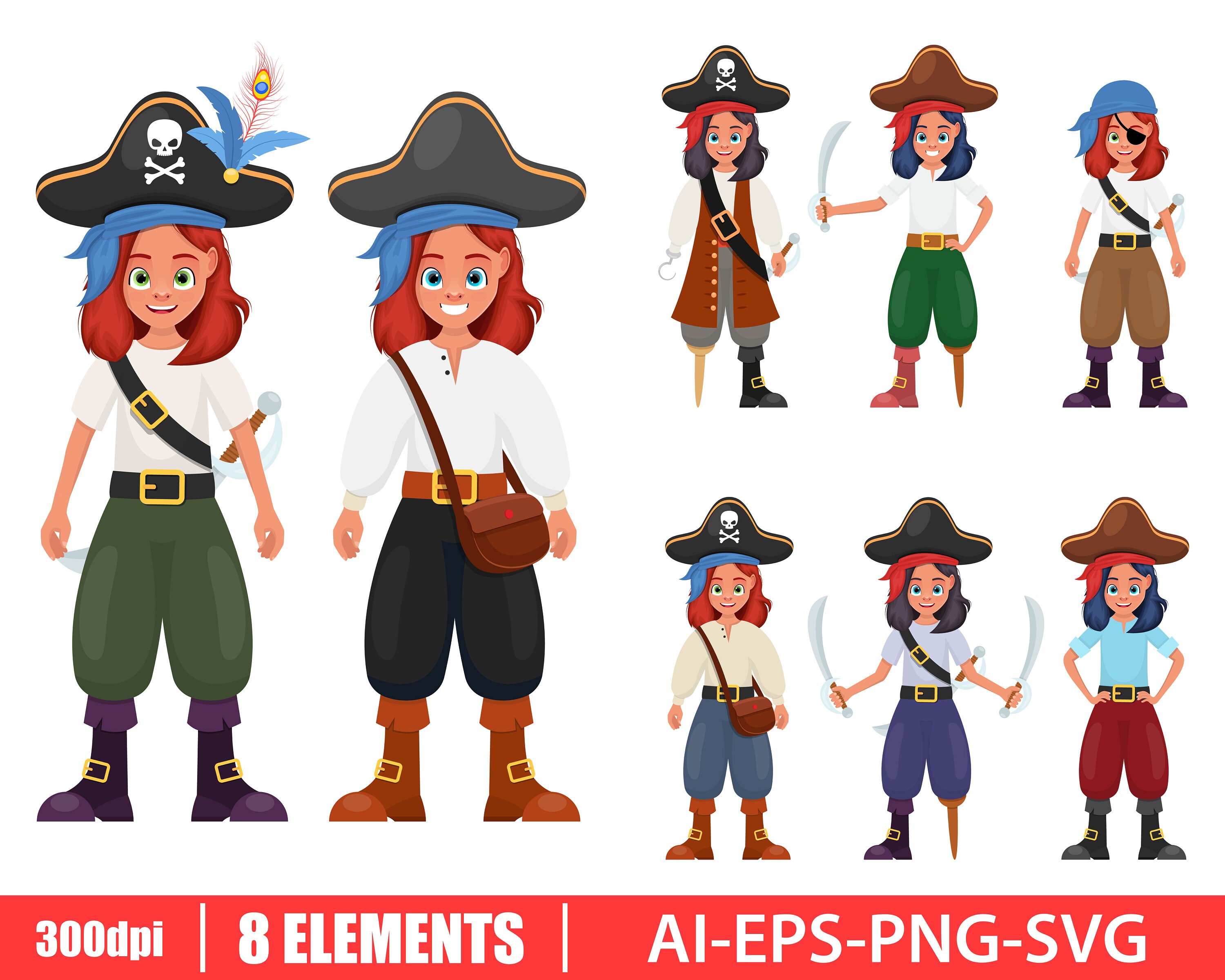 Pirate Woman Clipart