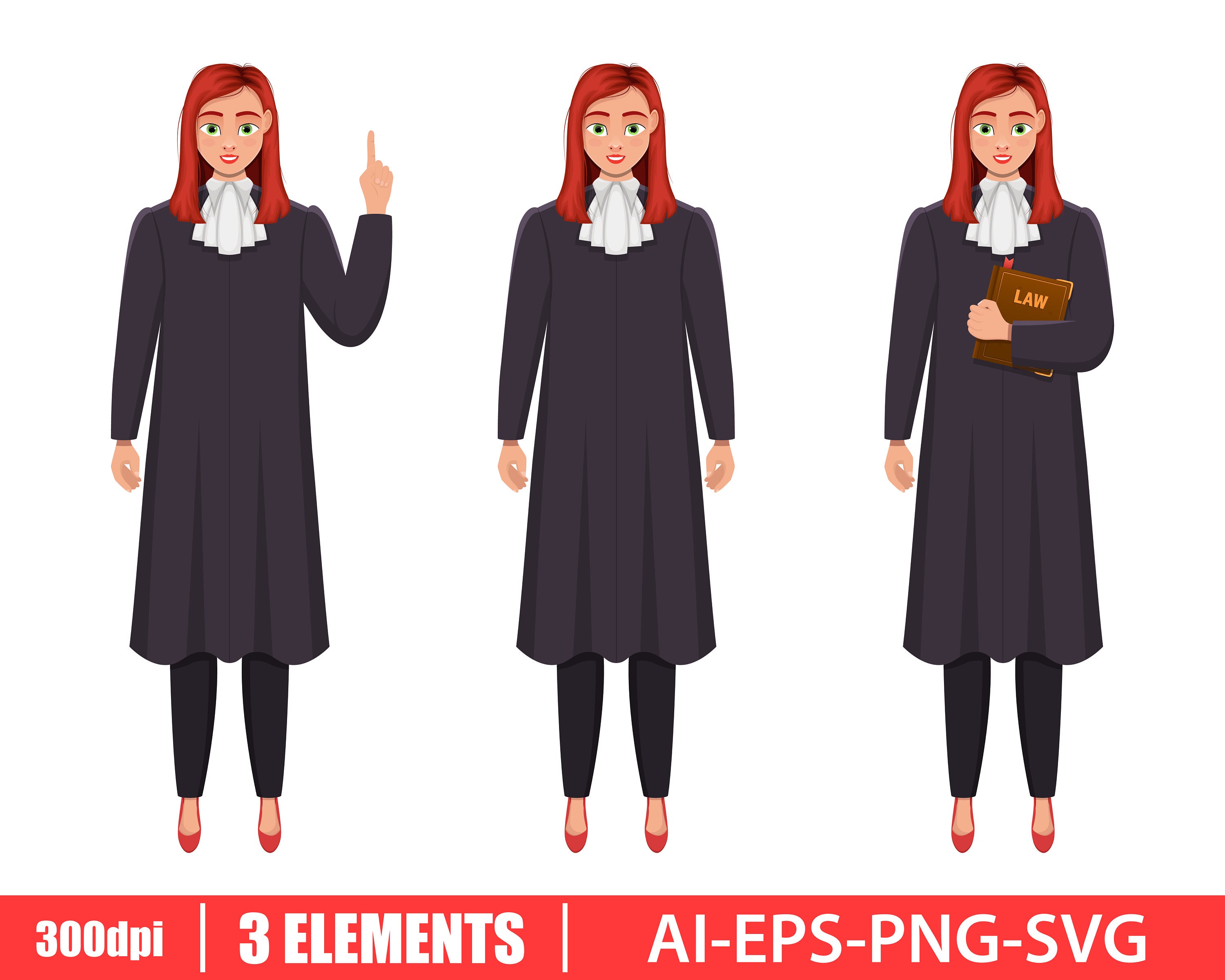 Woman Judge Clipart