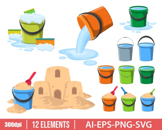 Beach Bucket Clipart