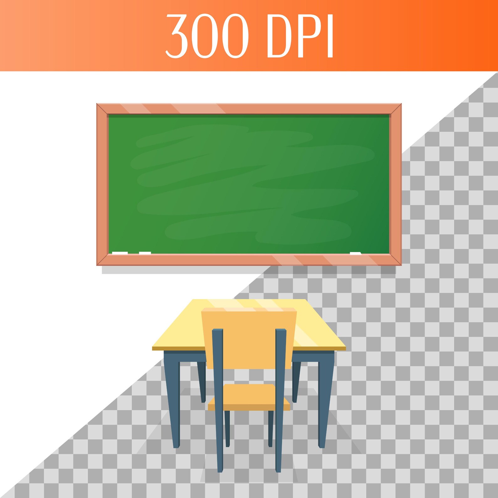 School Desk and Classroom Clipart Vector Design Classroom Clipart ...