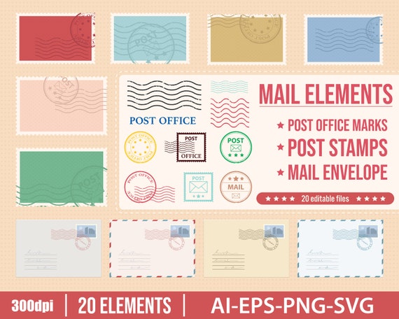 Mail Stamp Vector