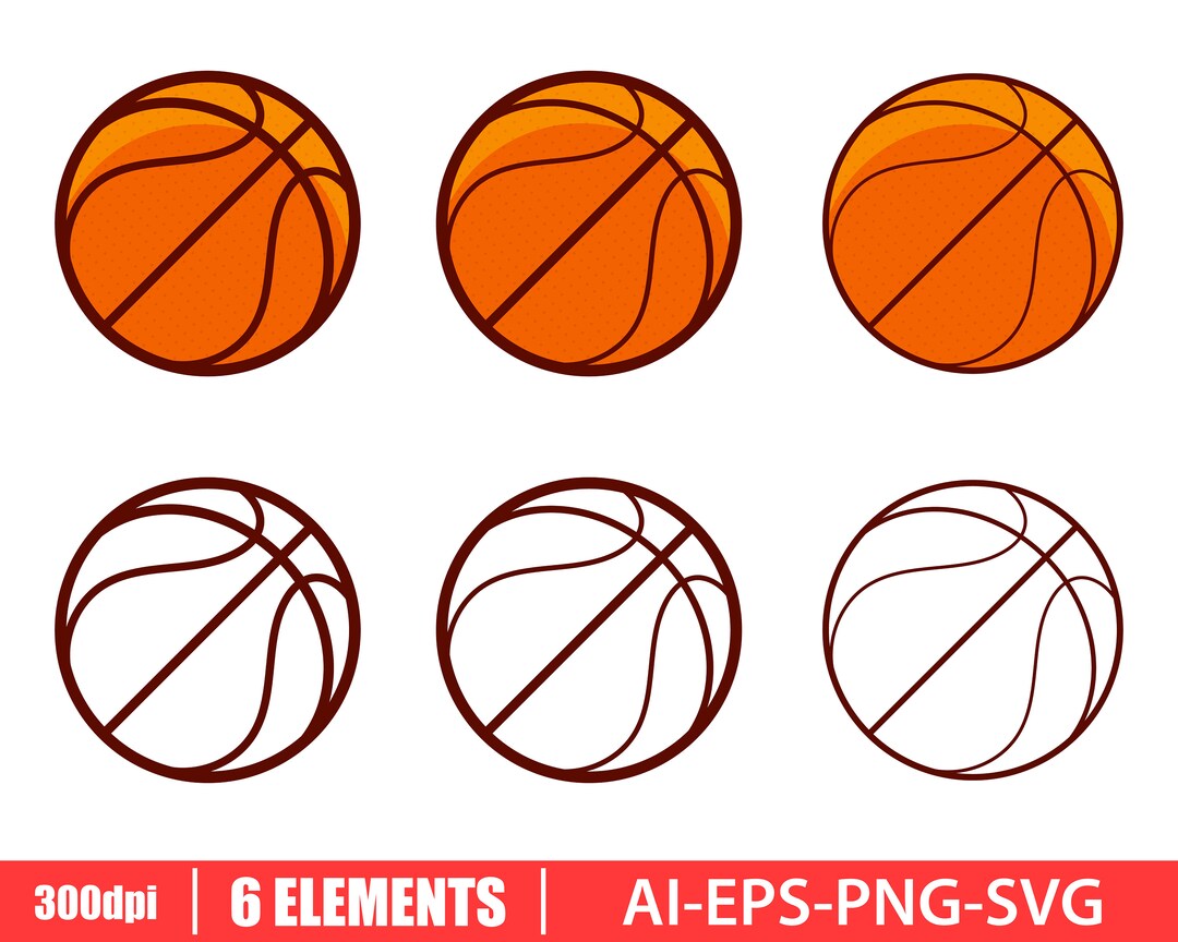 Basketball Clipart Vector Design Illustration. Basketball Set. Vector ...