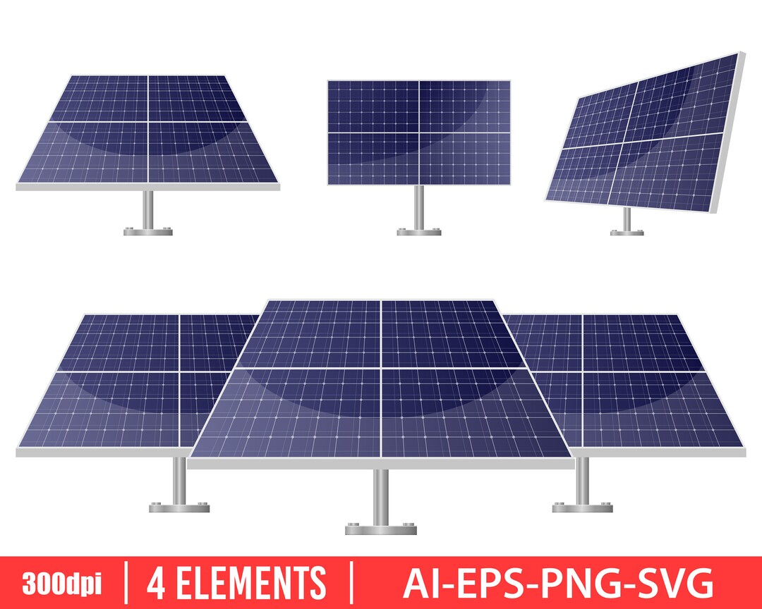 Solar Panel Clipart Vector Design Illustration. Solar Panel Set. Vector ...